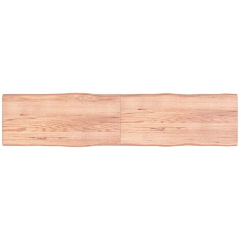 Table Top Light Brown 220x50x(2-6)cm Treated Solid Wood Live Edge vidaXL