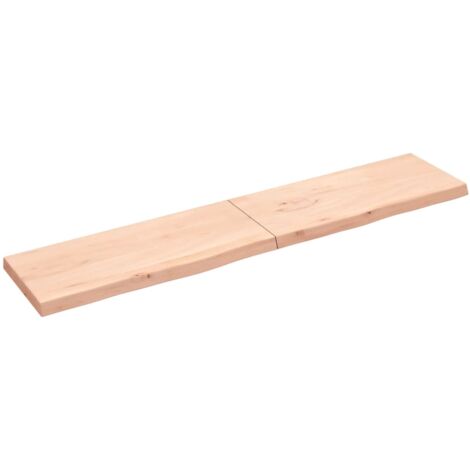 Table Top 200x40x(2-6) cm Untreated Solid Wood Oak vidaXL