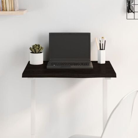 Table Top Dark Brown 60x40x2 cm Treated Solid Wood Oak vidaXL