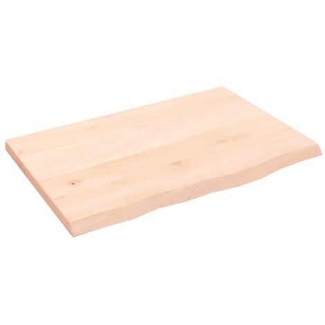 Table Top 60x40x2 cm Untreated Solid Wood Oak vidaXL