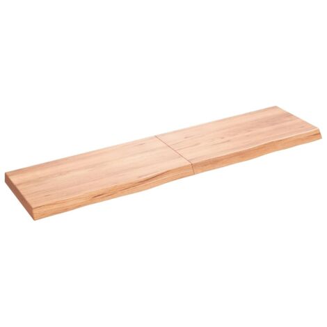 Table Top Light Brown 160x40x(2-6) cm Treated Solid Wood Oak vidaXL