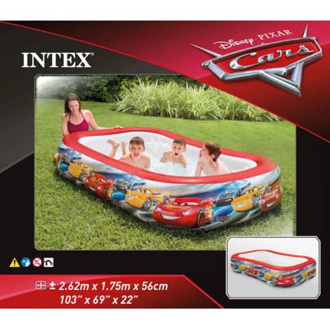 Cars Swim Center Pool Multicolour 262x175x56 cm INTEX