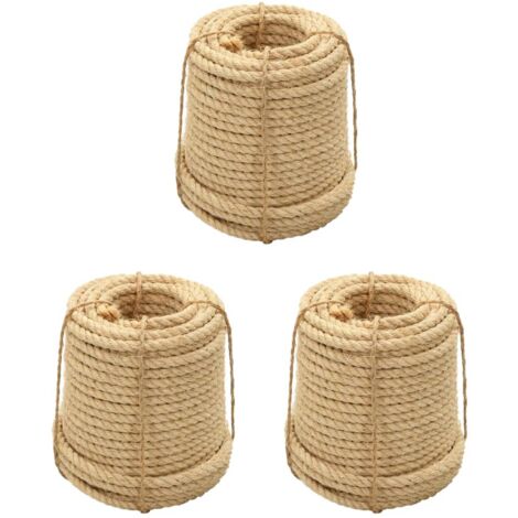 Sisal Ropes 3 pcs 20 mm vidaXL