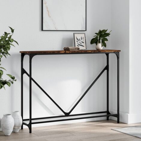 Console Table Smoked Oak 102x22.5x75 cm Engineered Wood vidaXL