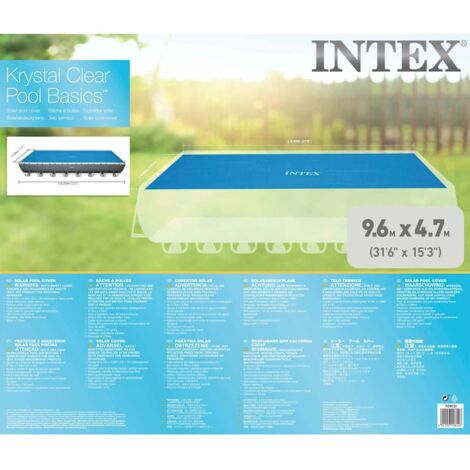 Solar Pool Cover Rectangular 975x488 cm INTEX