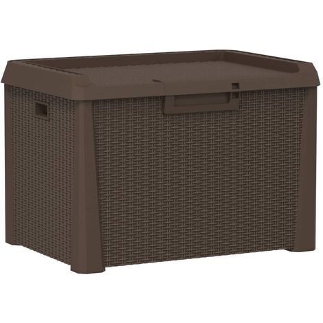Garden Storage Box Brown 125 L PP vidaXL