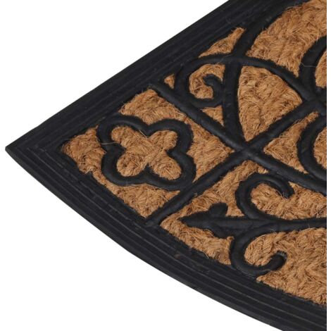 Door Mat Half Round 45x75 cm Rubber and Coir vidaXL