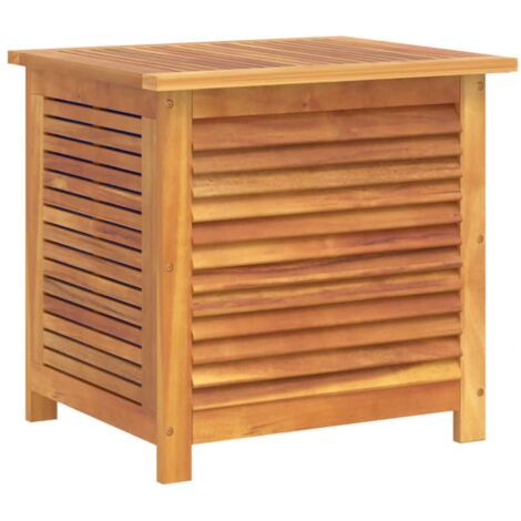 Garden Storage Box with Louver 60x50x56 cm Solid Wood Acacia vidaXL
