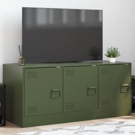 TV Cabinet Olive Green 99x39x44 cm Steel vidaXL