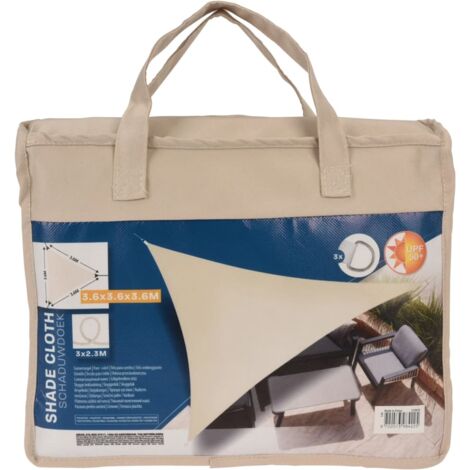 Shade Cloth 3.6x3.6x3.6 m Cream Triangle ProGarden