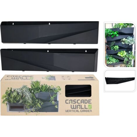 Cascade Planter Garden Wall 2 pcs Anthracite 78x19x35 cm ProGarden