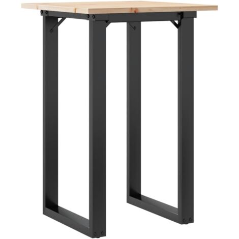 Dining Table O-Frame 50x50x75 cm Solid Wood Pine and Steel vidaXL
