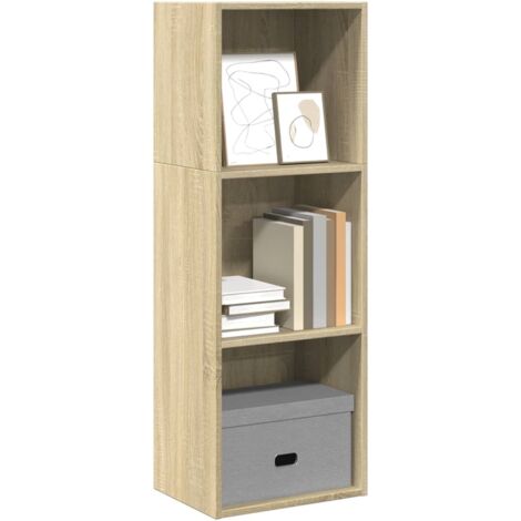 Bookcase Sonoma Oak 40x30x114 cm Engineered Wood vidaXL