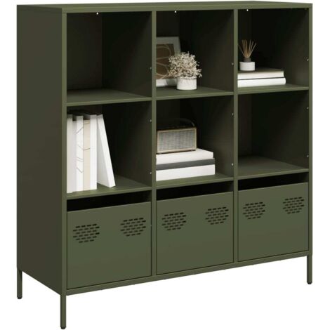 Highboard Olive Green 101.5x39x103.5 cm Steel vidaXL