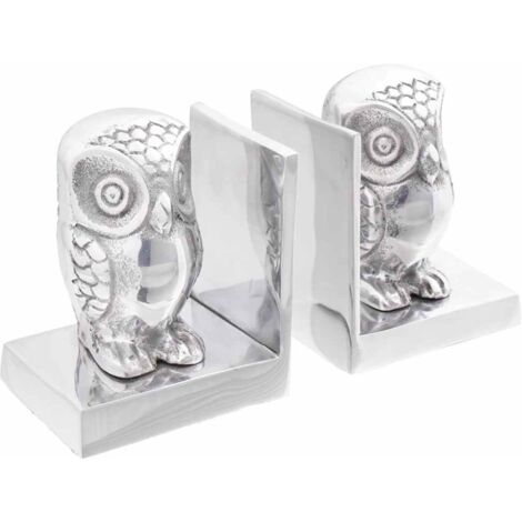Bookends 2 pcs Silver 7 x 9 x 11 cm Aluminium vidaXL