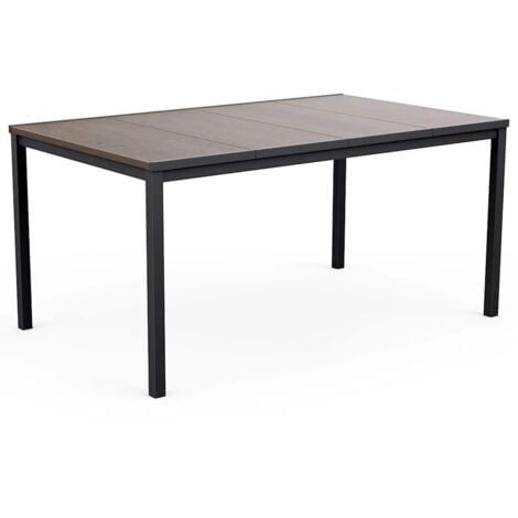 Signature Porto Table 160 cm- Walnut and Black Steel Keter