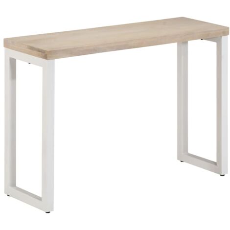 Console Table Brown 110x35x76 cm Solid Wood Mango and Iron vidaXL