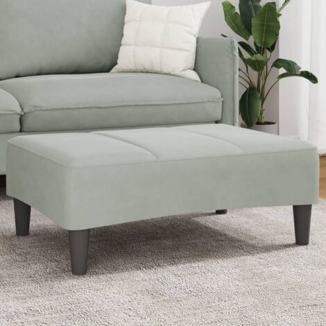 Footstool Light Grey 77x55x31 cm Velvet vidaXL