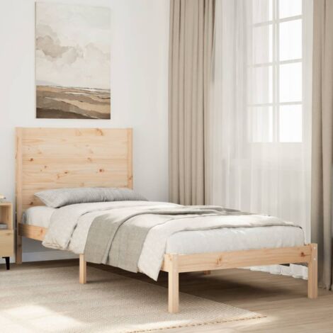 Extra Long Bed Frame without Mattress 90x220 cm Solid Wood vidaXL