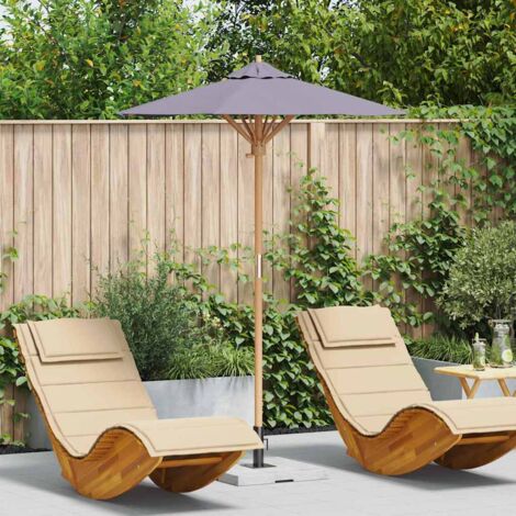 Garden Parasol Dark grey 150 x 150 x 210 cm Bamboo vidaXL