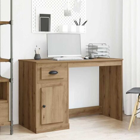 Desk with Drawer Artisan oak 50 x 115 x 75 cm Engineered wood vidaXL