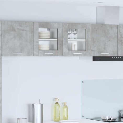 Hanging Cabinet with Storage Riga Concrete Grey 40 x 31 x 40 cm vidaXL