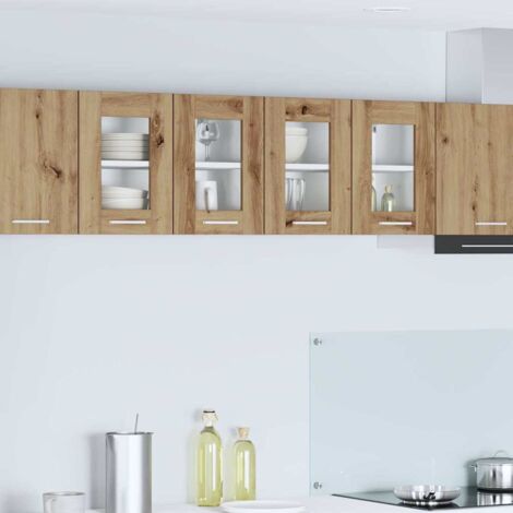 Hanging Cabinet with Storage Riga Artisan Oak 60 x 31 x 40 cm vidaXL
