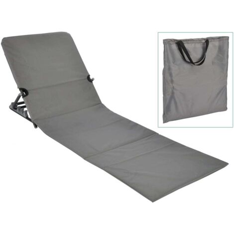 Foldable Beach Mat Chair PVC Grey HI