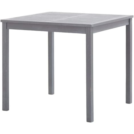 Garden Table Grey 80x80x74 cm Solid Acacia Wood vidaXL