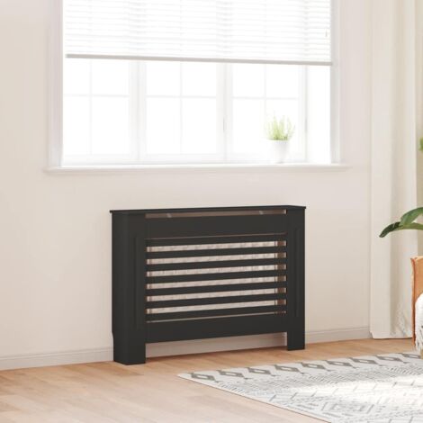 Radiator Cover Black 112x19x81.5 cm MDF vidaXL