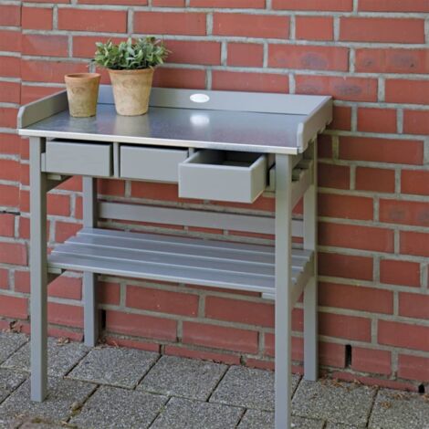 Garden Work Bench Grey CF29G Esschert Design