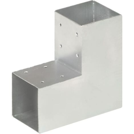 Post Connector L Shape Galvanised Metal 91x91 mm vidaXL