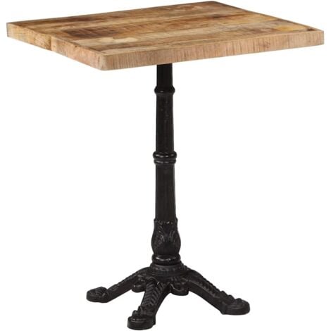 Bistro Table 60x60x77 cm Rough Mango Wood vidaXL