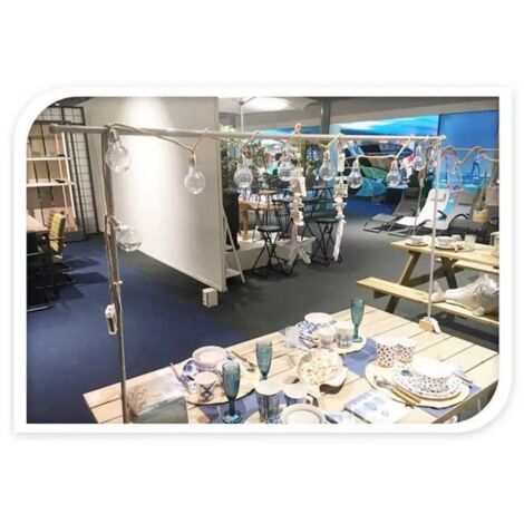 Over Table Rod Exclusive Fabrics Glass Sphere Extendable Metal Rod Set ...