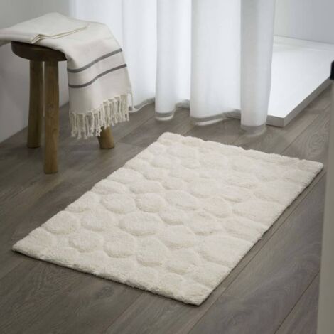 Bath Mat Pebbles Cotton 60x90 cm Ivory Sealskin