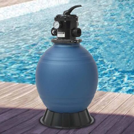 Pool Sand Filter with 6 Position Valve Blue 460 mm vidaXL