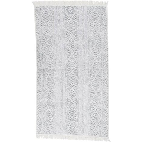 Rug Light Grey 120x180 cm Cotton vidaXL