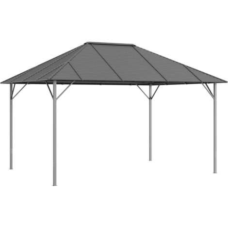 Gazebo with Roof 4x3 m Anthracite vidaXL