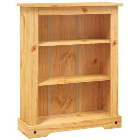 3-Tier Bookcase Mexican Pine Corona Range 80x29x100 cm vidaXL