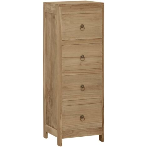 Chest of Drawers 30x30x90 cm Solid Wood Teak vidaXL