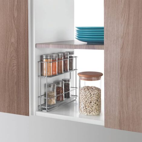 2-tier Sliding Spice Rack In&Out Metaltex