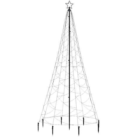 Christmas Tree with Spike Warm White 500 LEDs 300 cm vidaXL