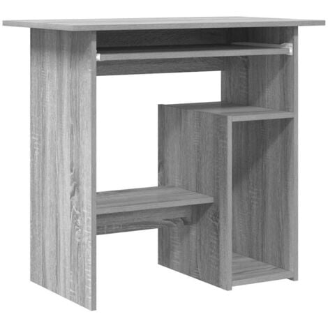 Desk Grey Sonoma 80x45x74 cm Engineered Wood vidaXL