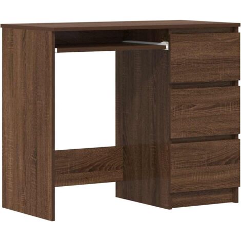Desk Brown Oak 90x45x76 cm Engineered Wood vidaXL