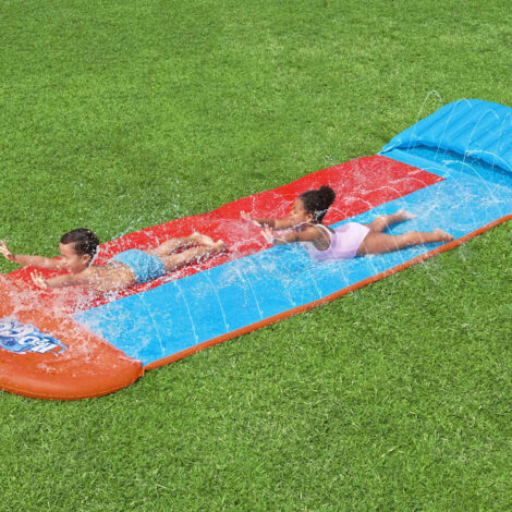 H2OGO Water Slide Tsunami Splash Ramp Double Slide Bestway