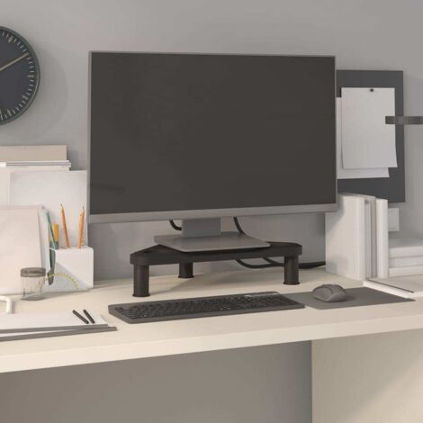 Corner Monitor Stand Black 49x28x10.5 cm vidaXL