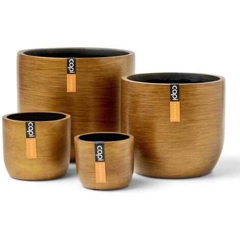 4 Piece Planter Set Lux Retro Gold Capi