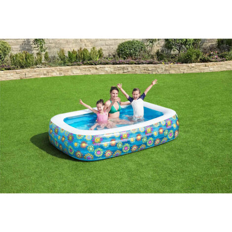 Inflatable Kids Pool Blue 229x152x56 cm Bestway