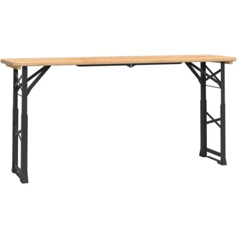 Folding Beer Table 170x50x75/105 cm Solid Wood Fir vidaXL