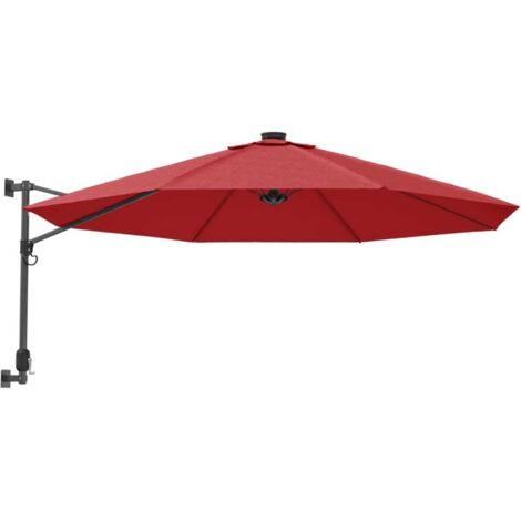 Wall-mounted Parasol Bright Red 290 cm vidaXL